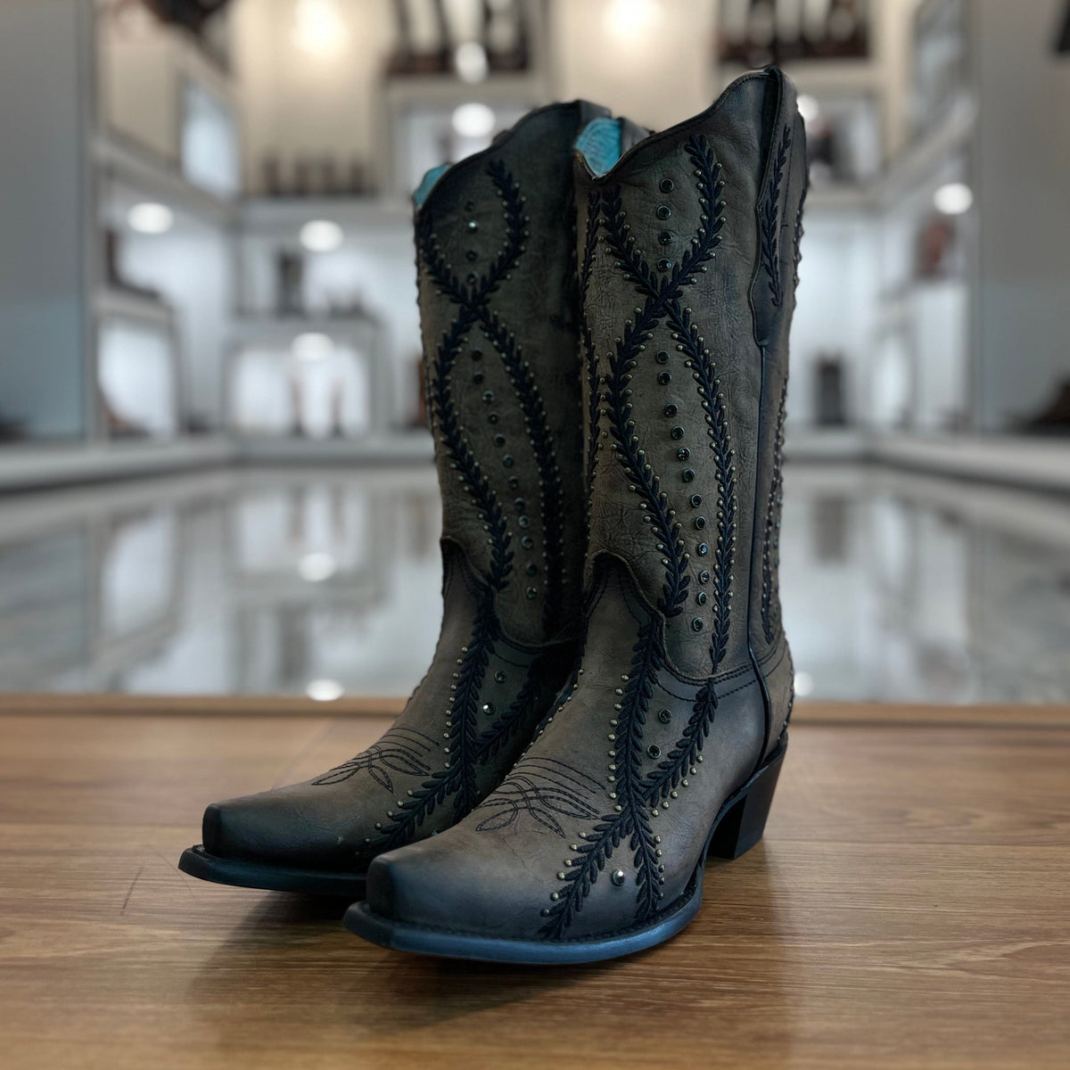 Bota Vaquera Corral Boots Cristals & Studs Brown Para Mujer | Z5247 ...