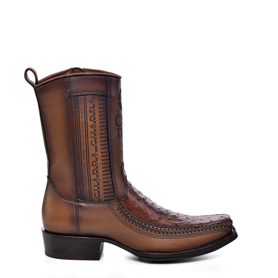 Bota Vaquera Cuadra 1J2KA1 Avestruz Moroni Castaño Para Hombre ...