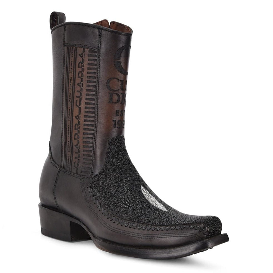 Bota Vaquera Cuadra Senda Soberana Negro Para Hombre – Botines Charros LLC