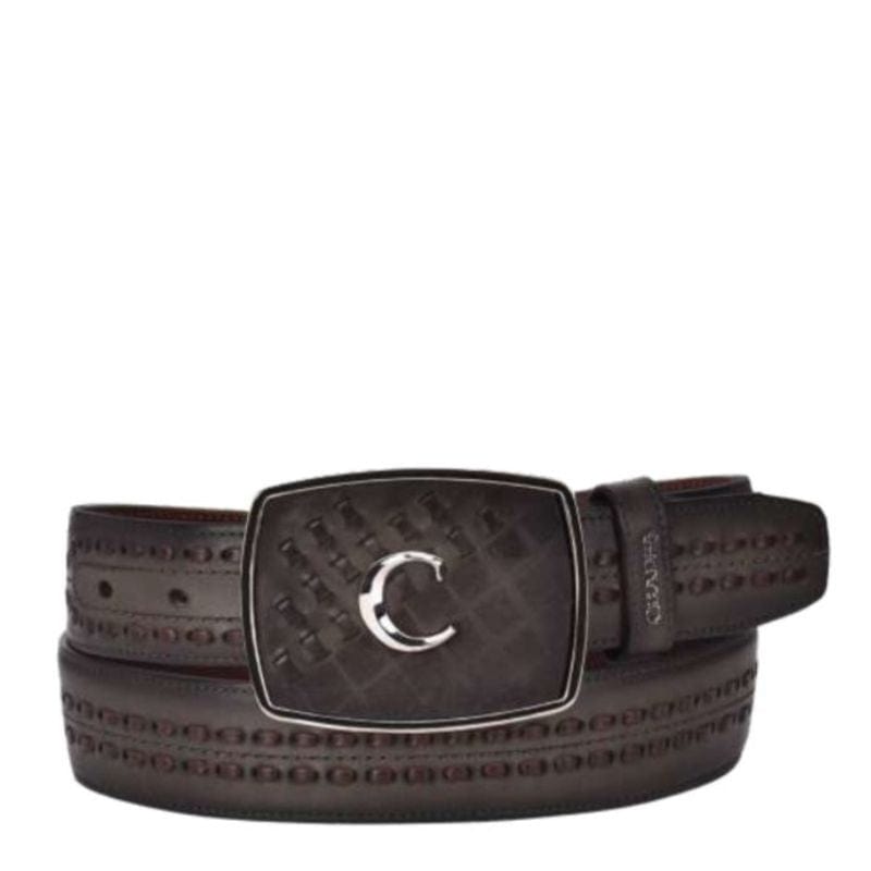 Cinturon Cuadra Over Laser Negro Para Hombre – Botines Charros LLC