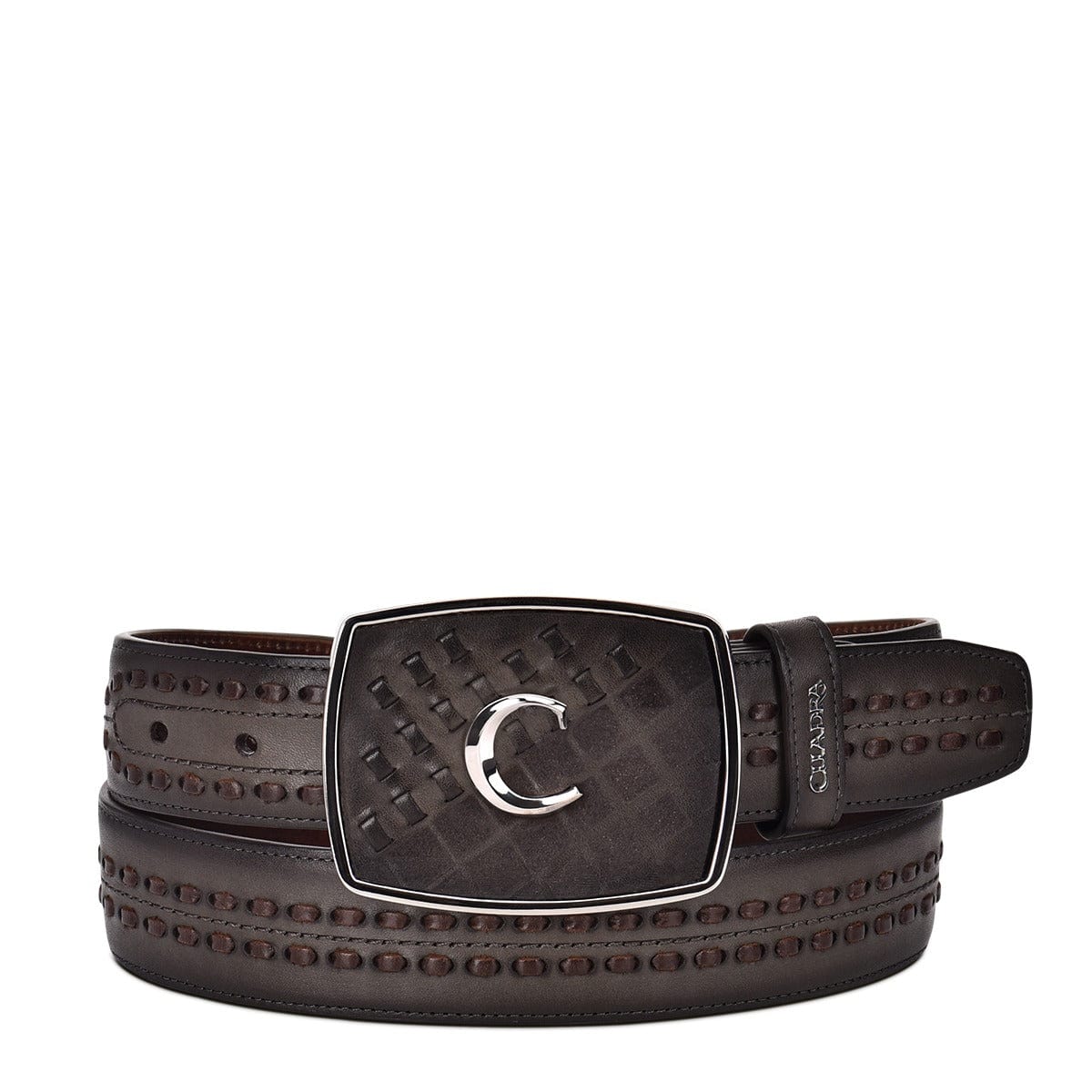 Cinturon Cuadra Over Laser Negro Para Hombre – Botines Charros LLC