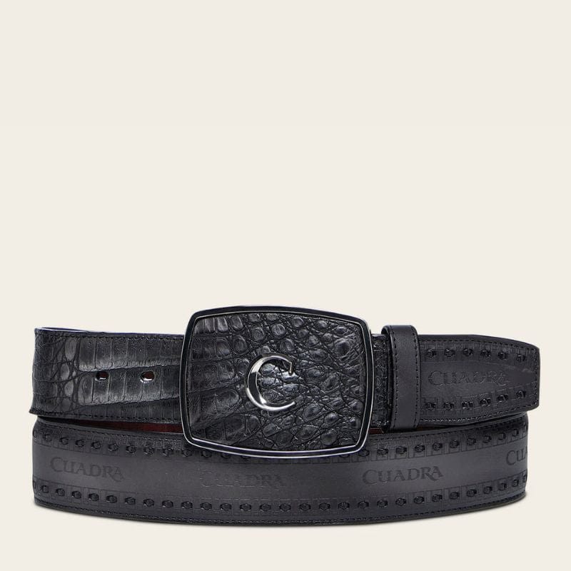 Cinto Cuadra Acero Negro Para Hombre – Botines Charros LLC