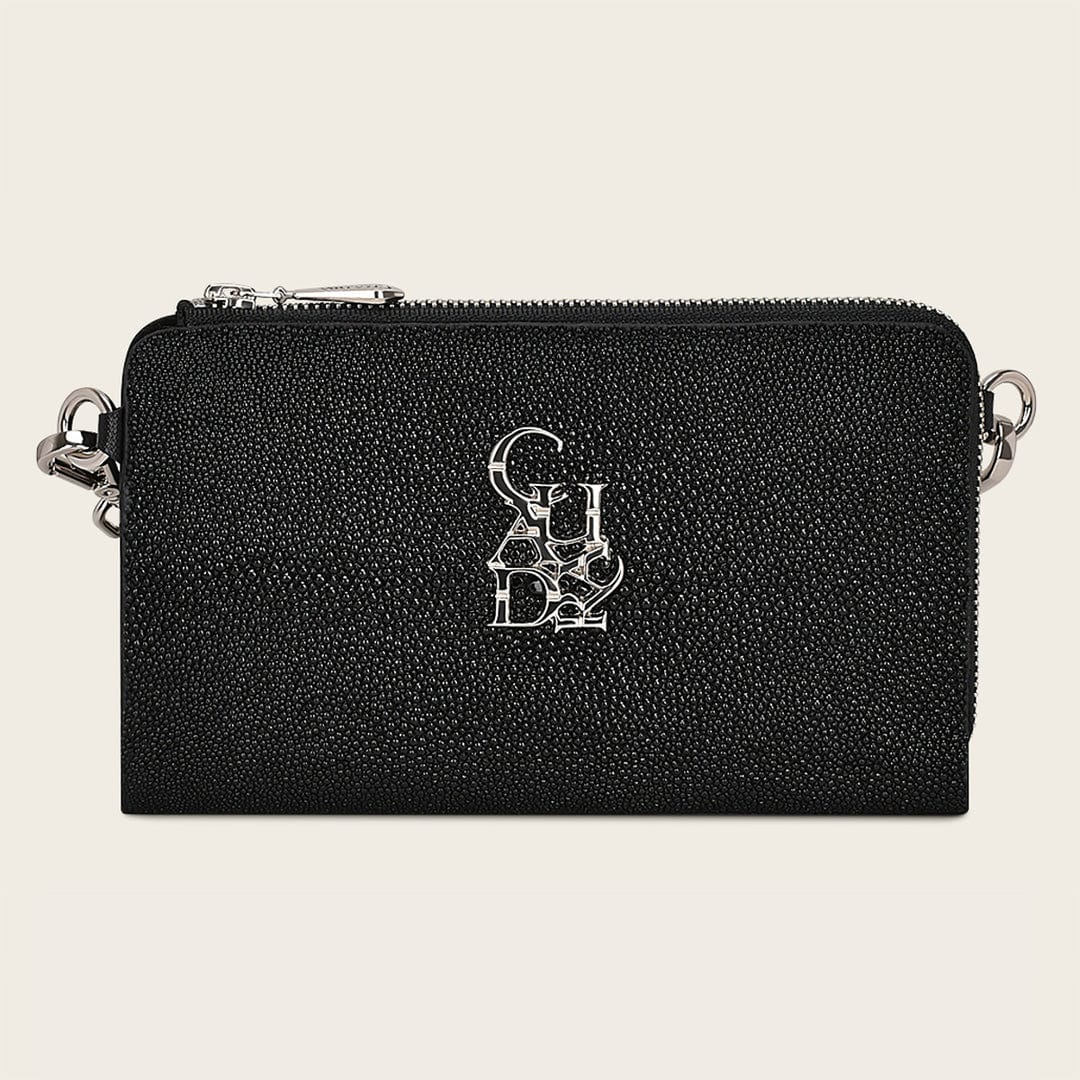 Cartera Cuadra Perla Negra Para Mujer – Botines Charros LLC