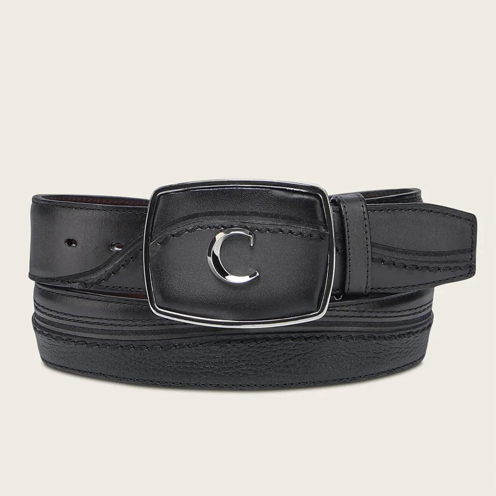 Cinturon Cuadra Laredo Negro Para Hombre – Botines Charros LLC