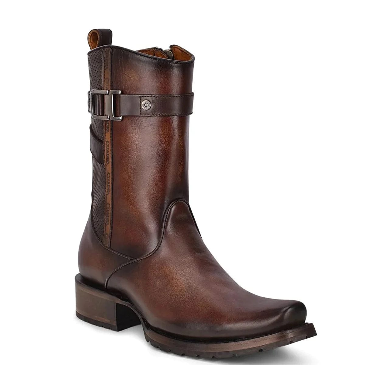Bota Cuadra Catar Cafe Para Hombre – Botines Charros LLC
