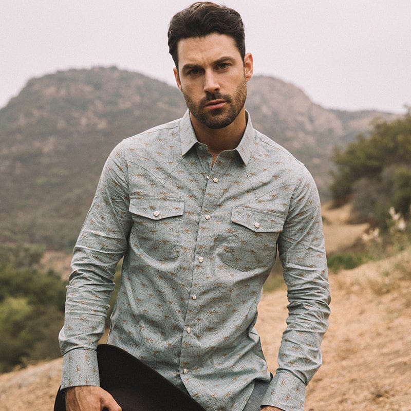 Camisa Platini Angus Slate | WPL10383 – Botines Charros LLC