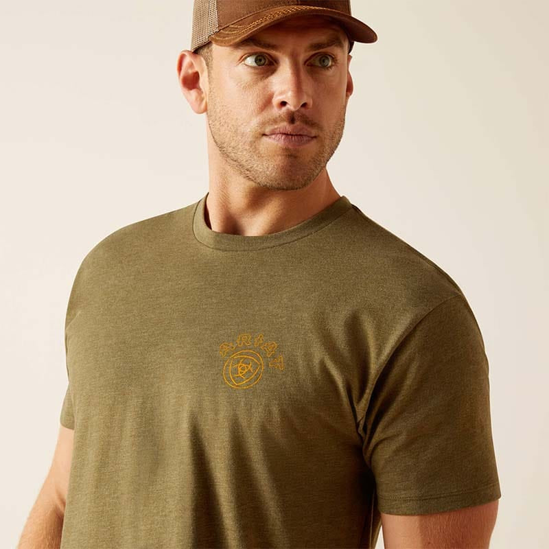 Playera Ariat Bisbee Circle Military Heather Para Hombre 10051390 ...