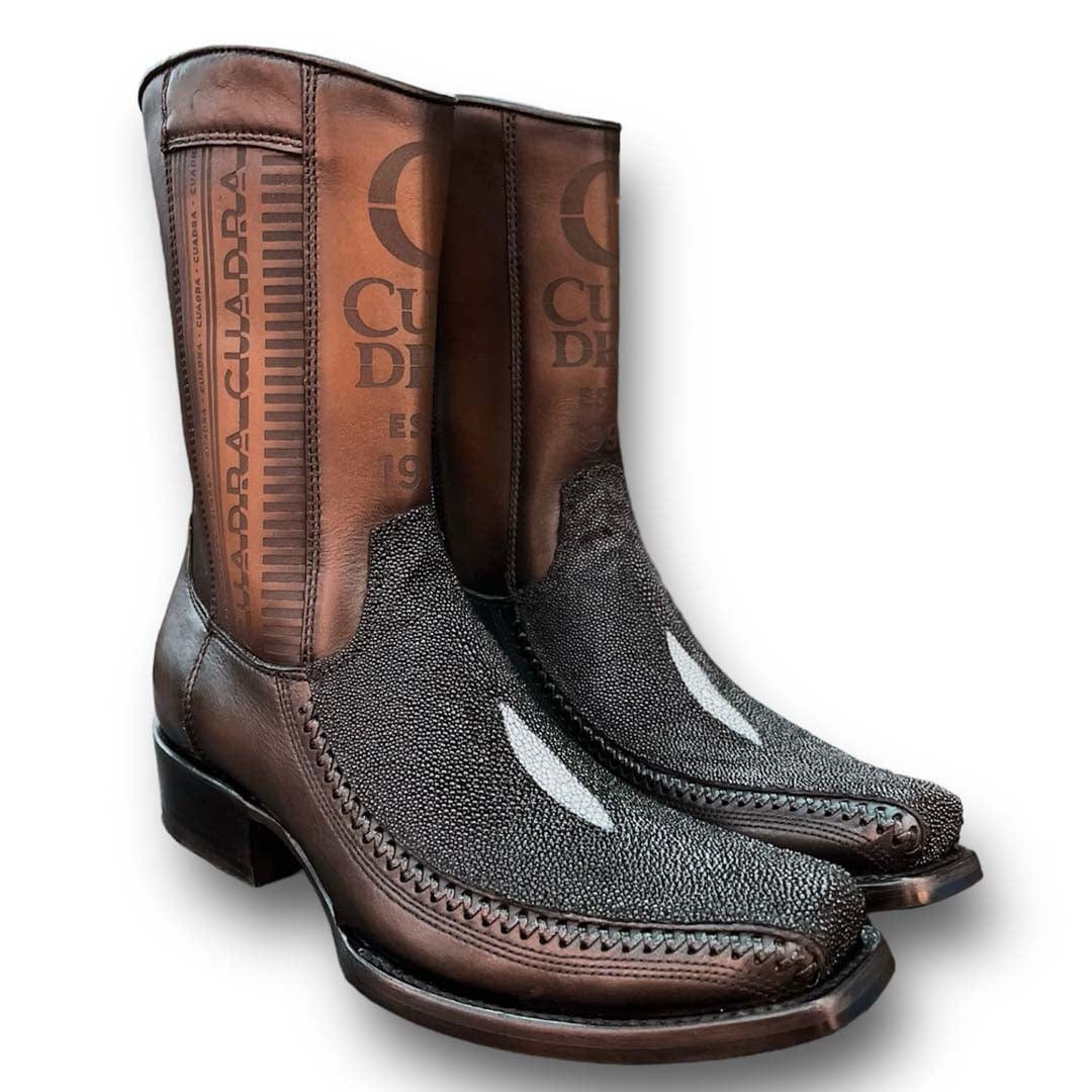 Bota Vaquera Cuadra Senda Soberana Negro Para Hombre – Botines Charros LLC